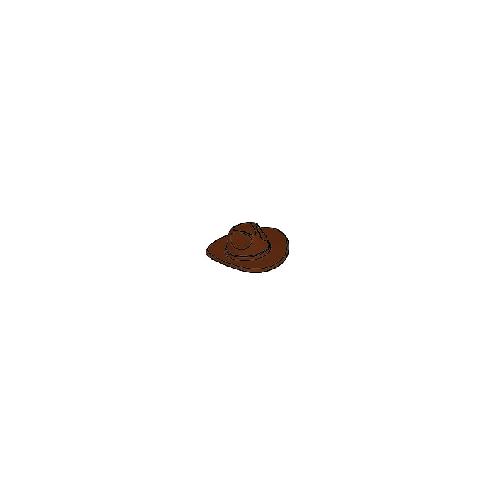 LEGO Reddish Brown Fedora Hat with Very Wide Brim (13565) | Brick Owl ...