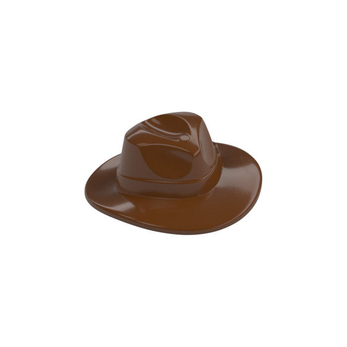 LEGO Reddish Brown Fedora Hat with Wide Brim (61506 / 88410) | Brick ...