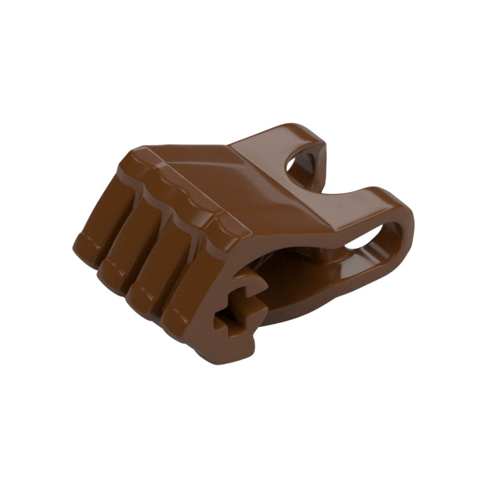 LEGO Reddish Brown Hand with Joint Socket and Axle Hole with 4 Fingers ...