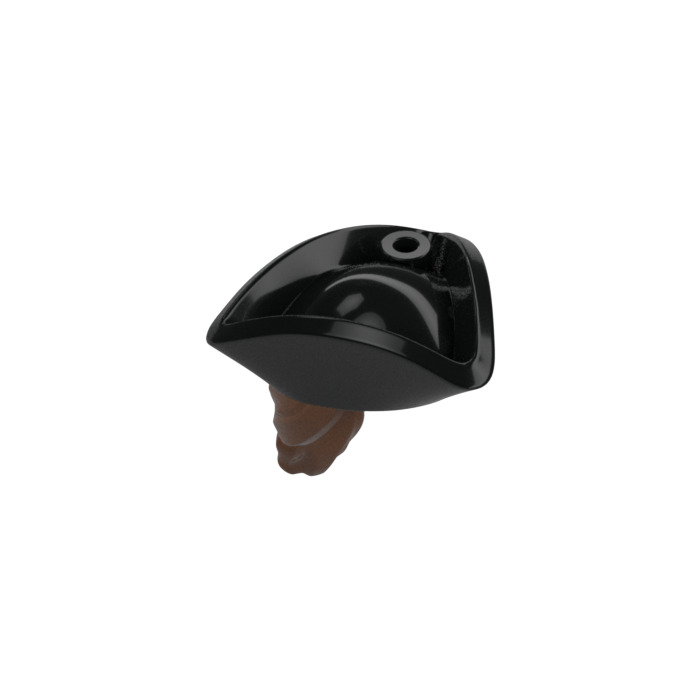 LEGO Reddish Brown Long Hair with Ponytail and Black Tricorne Hat ...