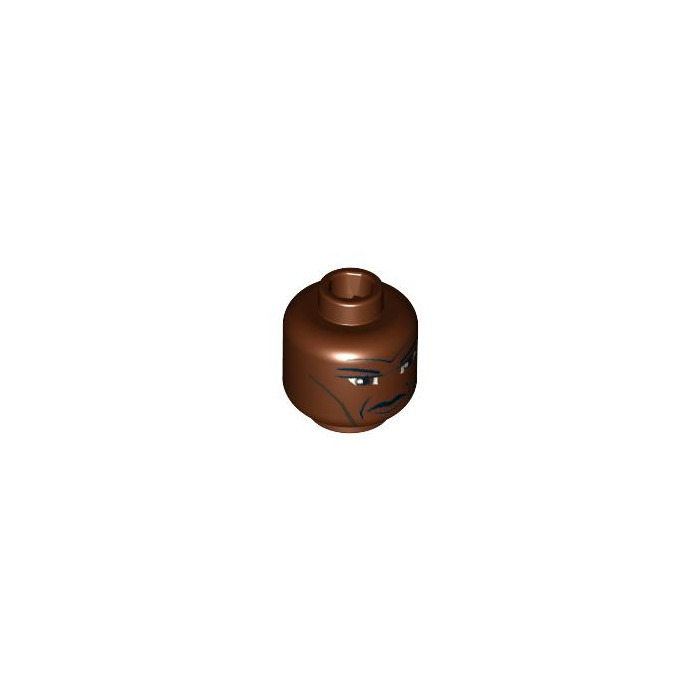 LEGO Reddish Brown Mace Windu, Clone Wars with Large Eyes Head (3626 / ...