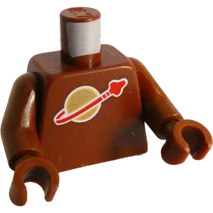LEGO Reddish Brown Minifig Torso Monochrome with Space Logo (973 / ...