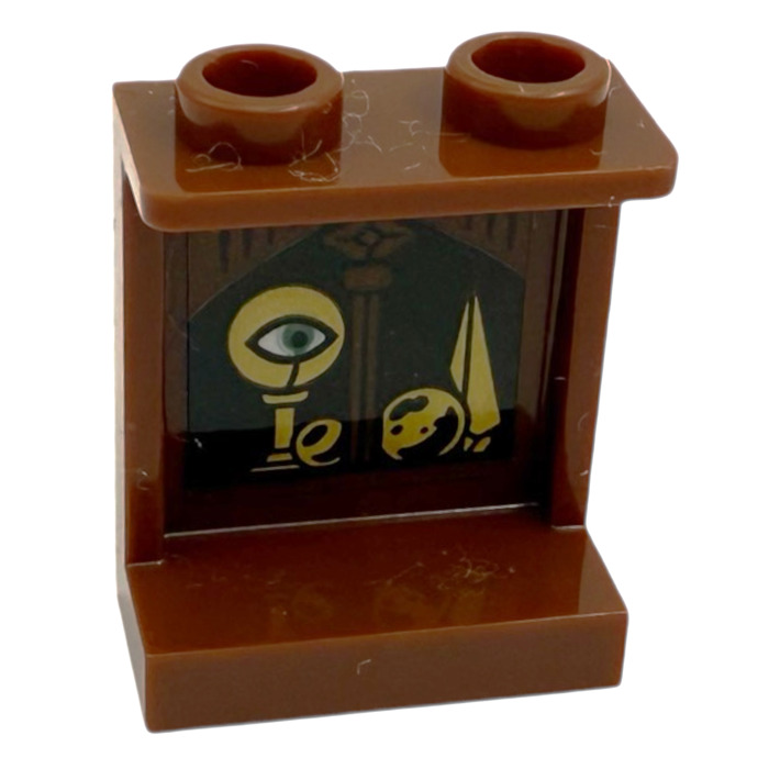 LEGO Panel 1 x 2 x 2 with Shelf with brown arch Sticker with Side ...