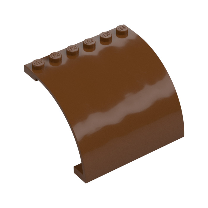 LEGO Reddish Brown Panel 6 x 5 x 3 Curved (5065) | Brick Owl