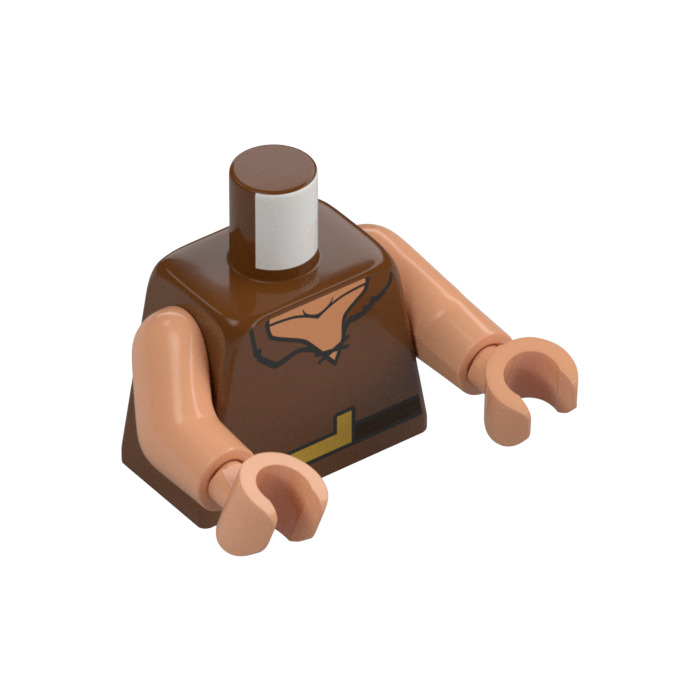 LEGO Reddish Brown Piglin with Reddish Brown Legs Minifig Torso (973 / ...