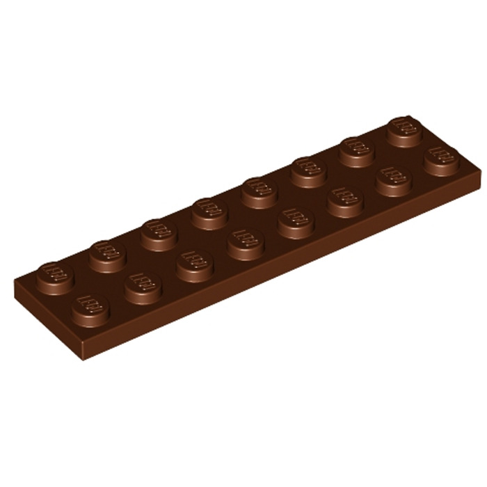 LEGO Reddish Brown Plate 2 x 8 (3034) | Brick Owl - LEGO Marketplace