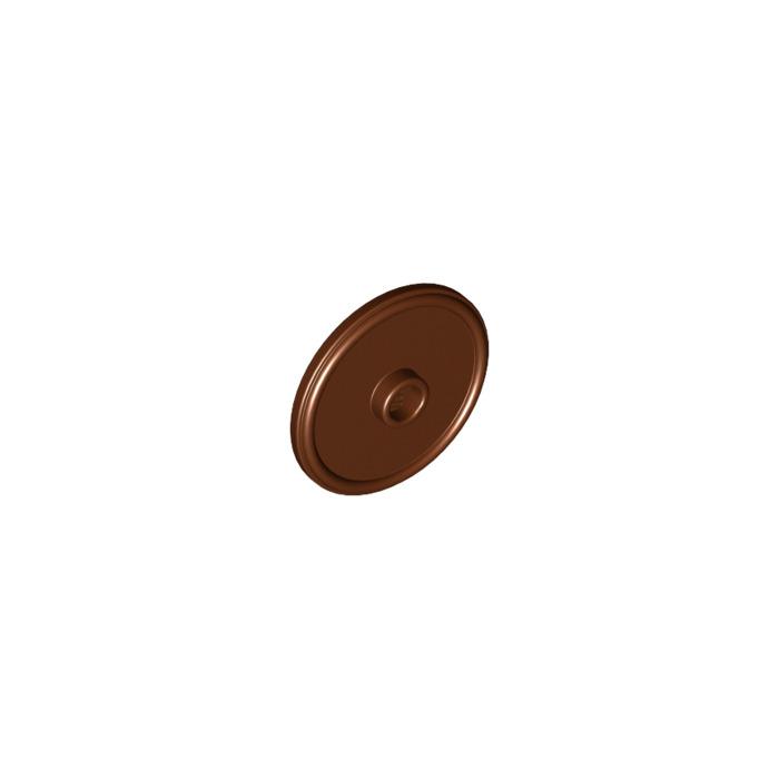 LEGO Reddish Brown Round Shield with Stud (17835 / 91884) | Brick Owl