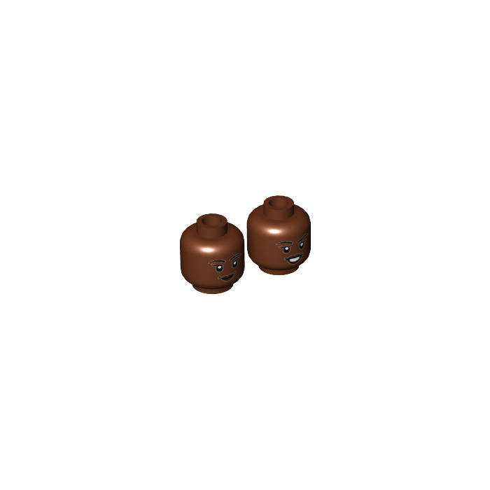 LEGO Reddish Brown Shuri with Black Suit Minifigure Head (1781 / 3626 ...