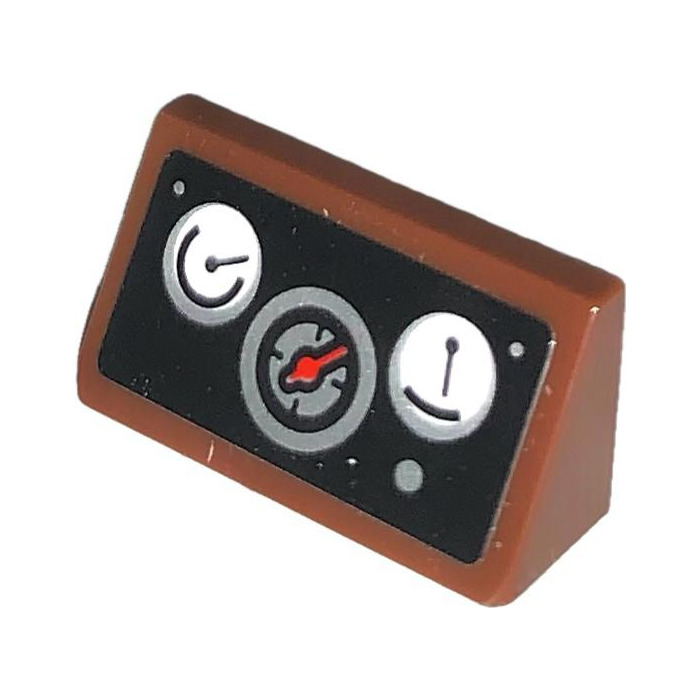 LEGO Slope 1 x 2 (31°) with Speedometer Sticker (85984) | Brick Owl ...