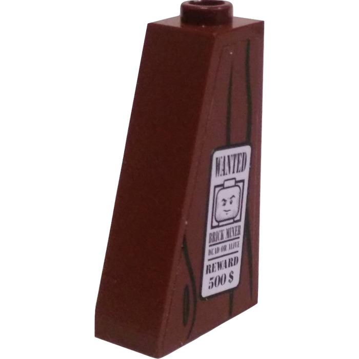 LEGO Slope 1 x 2 x 3 (75°) with Wanted Poster/Bar Tab Sticker with ...