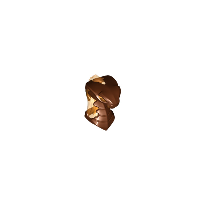 LEGO Reddish Brown Snake Head (Closed Hood) with Transparent Orange ...