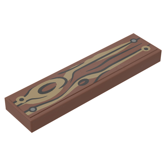 LEGO Reddish Brown Tile 1 x 4 with Wooden Plank Sticker (2431) | Brick ...