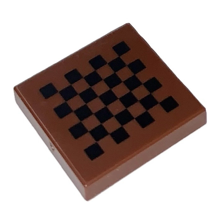 LEGO Reddish Brown Tile 2 x 2 with Chessboard (Black Pixel Squares ...