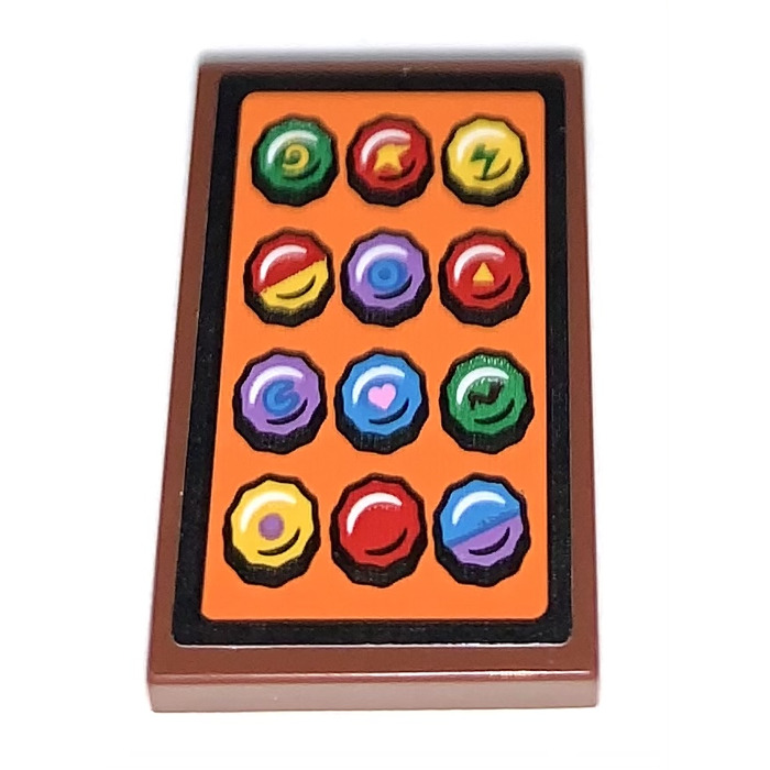 LEGO Reddish Brown Tile 2 x 3 with Bert‘s Collection of Bottle Caps ...