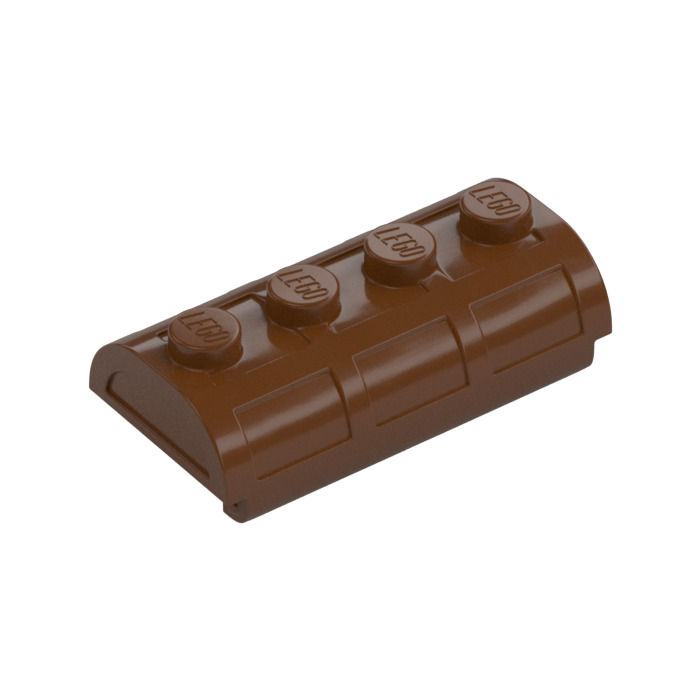 LEGO Reddish Brown Treasure Chest Lid 2 x 4 Curved with Thick Hinge ...
