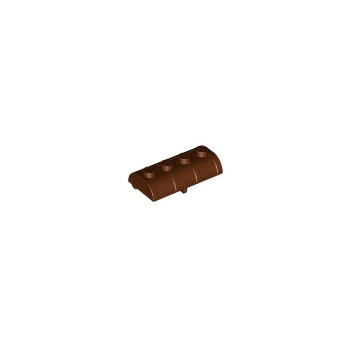 LEGO Reddish Brown Treasure Chest Lid 2 x 4 Curved with Thin Hinge ...