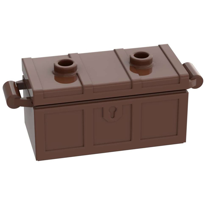 LEGO Reddish Brown Treasure Chest with Slots with Flat Lid | Brick Owl