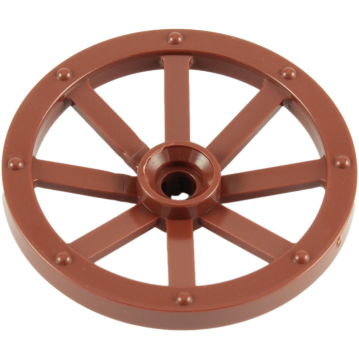 LEGO Reddish Brown Wagon Wheel Ø33.8 with 8 Spokes with Notched Hole ...