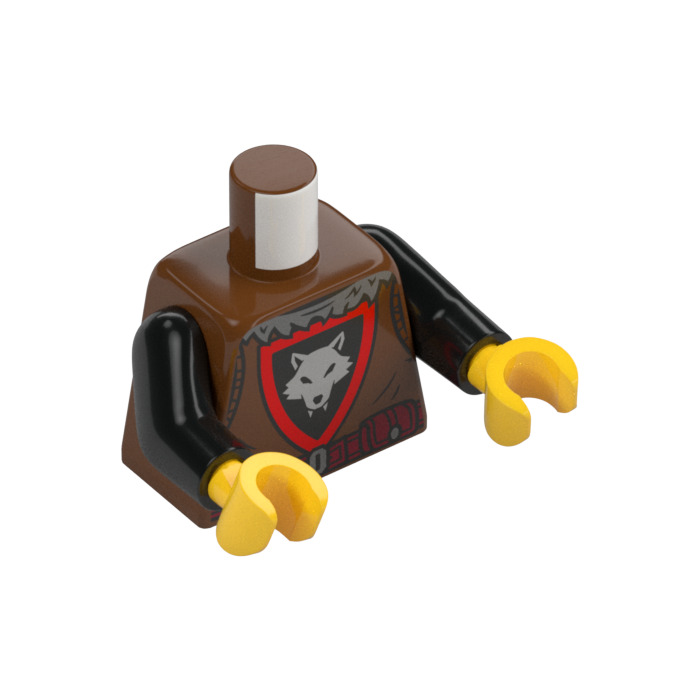 LEGO Wolfpack with Reddish Brown Hood Minifig Torso (3814 / 76382 ...