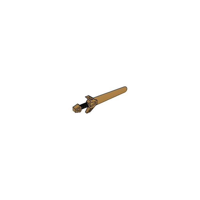 LEGO Reddish Gold Sword with Round Tip and Angular Crossguard (48495 ...