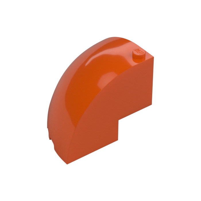 LEGO Reddish Orange Brick 5 x 5 x 3.3 Round Corner Quarter Dome (76776 ...