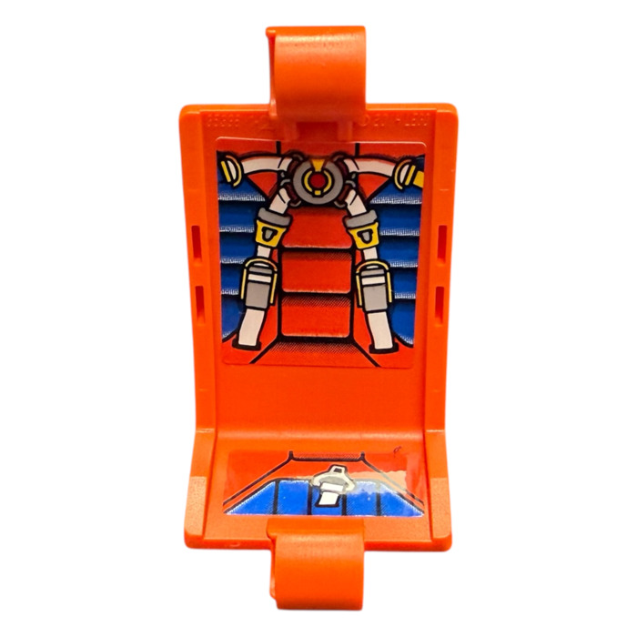 LEGO Reddish Orange Curved Panel 3 x 6 x 3 with fabric color in red and ...