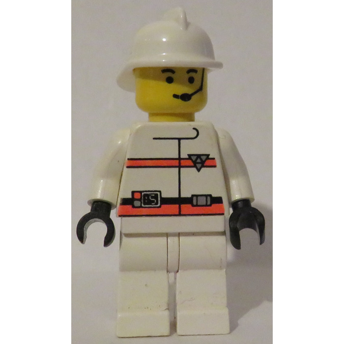 LEGO Res-Q Fireman with White Uniform and Helmet Minifigure | Brick Owl