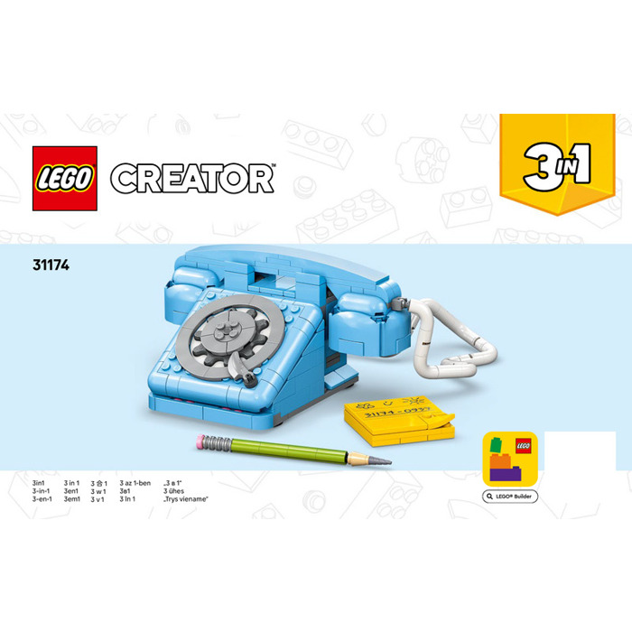 LEGO Retro Telephone Set 31174 Instructions | Brick Owl - LEGO Marketplace