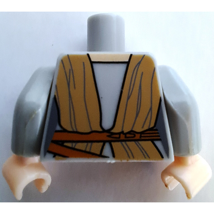 LEGO Rey Torso with Tied Robe and Dark Orange Belt with Medium Stone ...