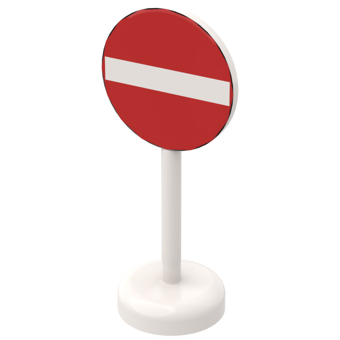LEGO Road Sign with No Entry pattern | Brick Owl - LEGO Marketplace