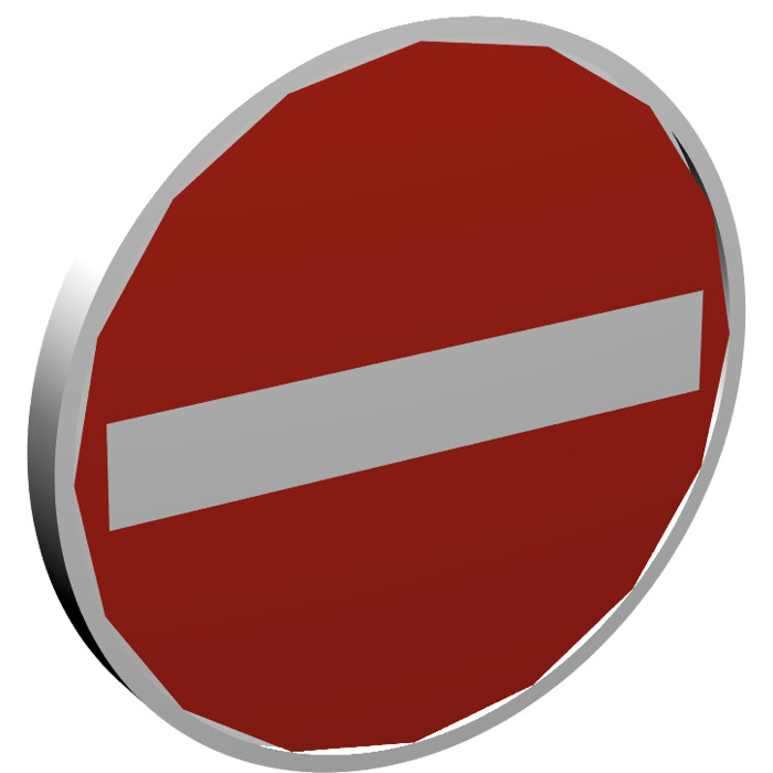 LEGO Roadsign Clip-~에 2 x 2 둥근 ~와 함께 No Entry Sign (30261) | Brick Owl ...
