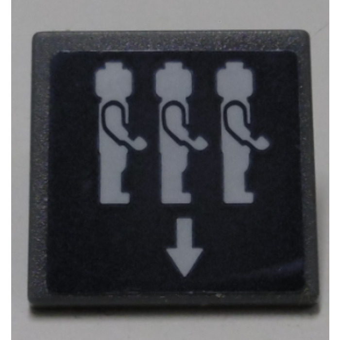 LEGO Roadsign Clip-on 2 x 2 Square with Arrow, Minifigures Sticker with ...