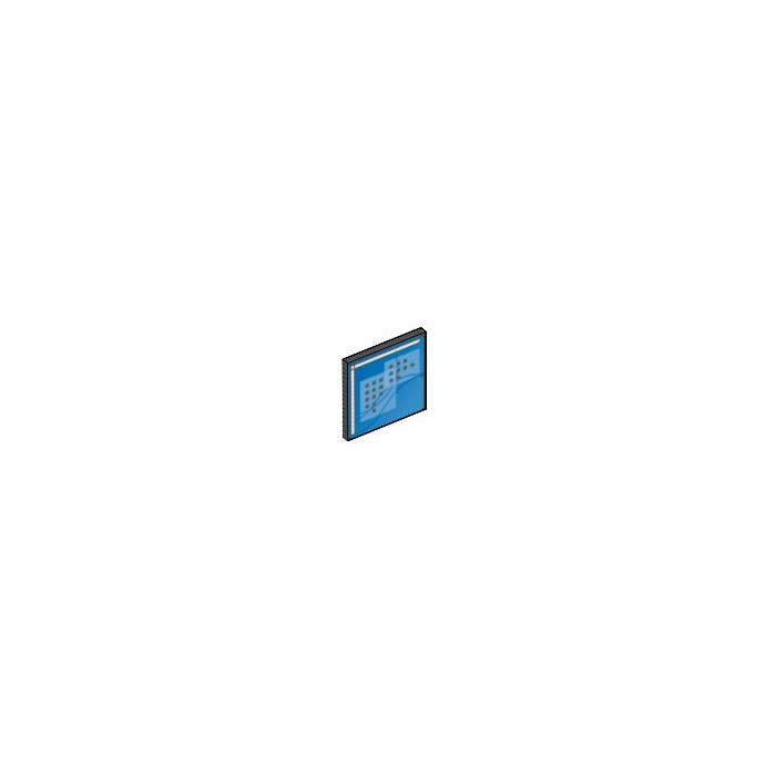 LEGO Roadsign Clip-on 2 x 2 Square with Computer Screen with Black ...