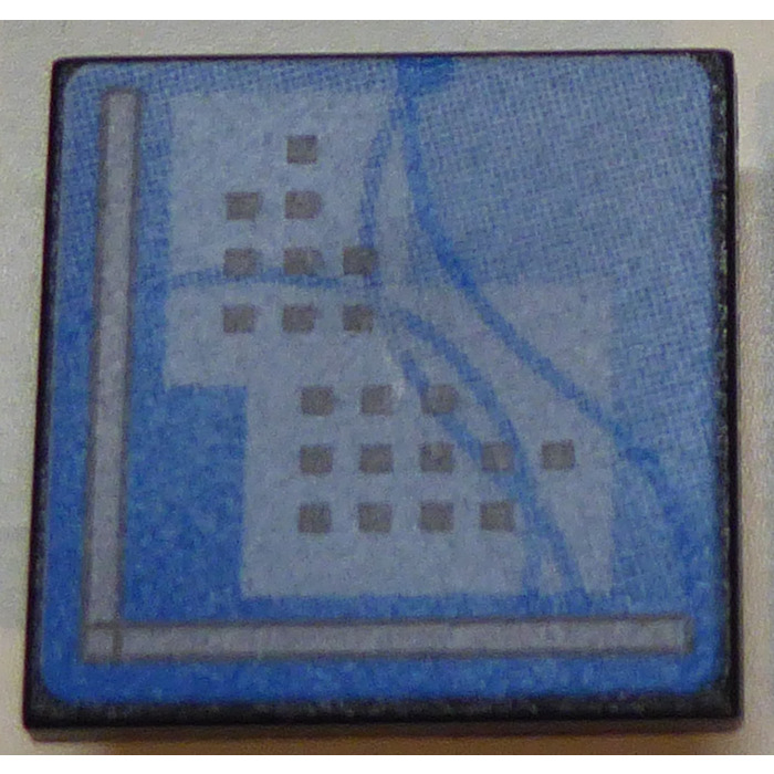 LEGO Roadsign Clip-on 2 x 2 Square with Computer Screen with Black ...