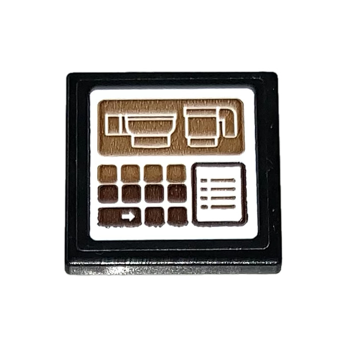 LEGO Roadsign Clip-on 2 x 2 Square with Drink Selection Screen Sticker ...
