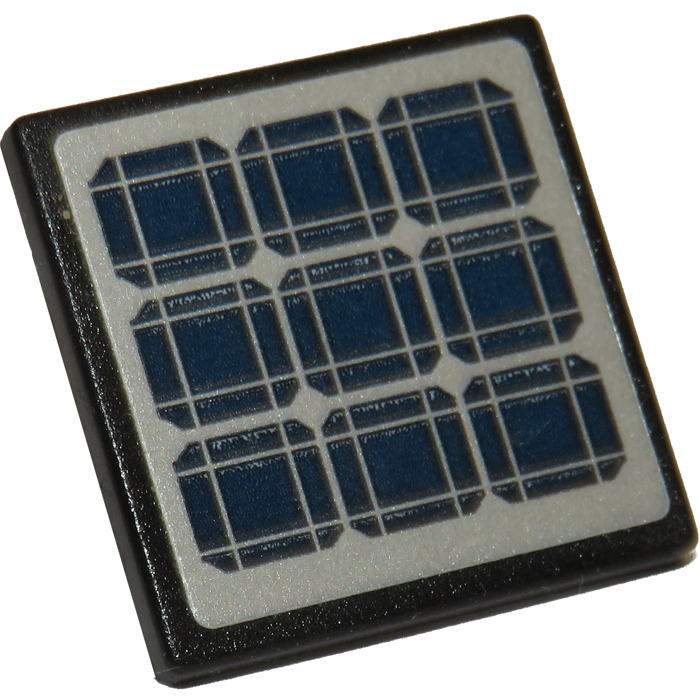 LEGO Roadsign Clip-on 2 x 2 Square with Solar Panels Sticker with Open ...