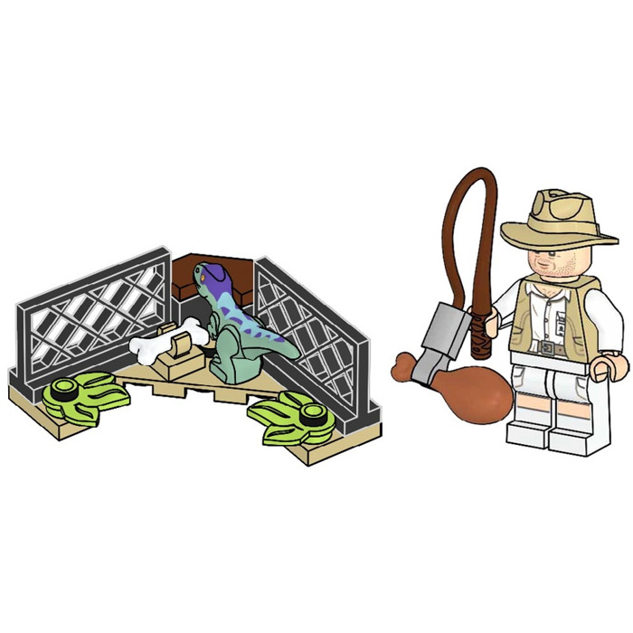 LEGO Robert Muldoon and Raptor Set 122409 | Brick Owl - LEGO Marketplace