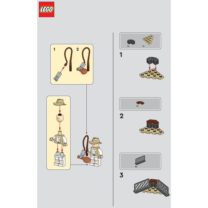 LEGO Robert Muldoon and Raptor Set 122409 Instructions | Brick Owl ...