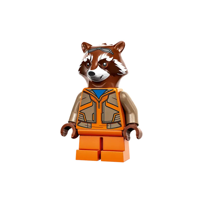 LEGO Rocket Raccoon with Brown Fur and Orange Suit Minifigure | Brick ...