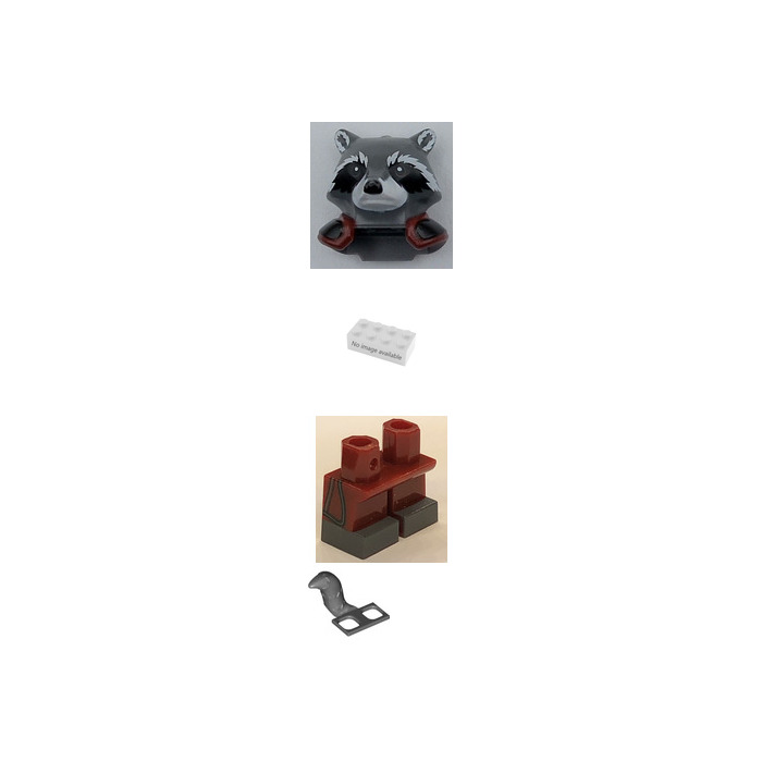 LEGO Rocket Raccoon with Gray Fur and Dark Red Suit Minifigure ...