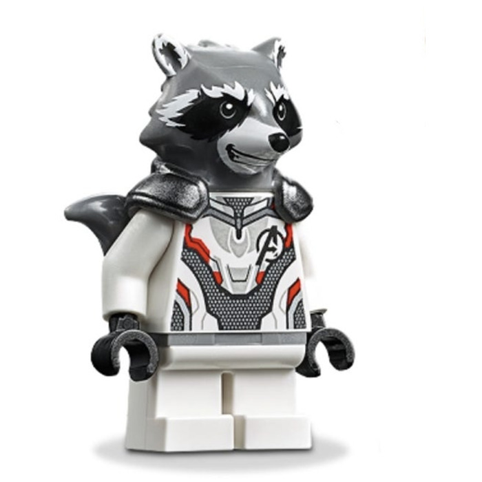 LEGO Rocket Raccoon with Gray Fur and White Jumpsuit Minifigure | Brick ...