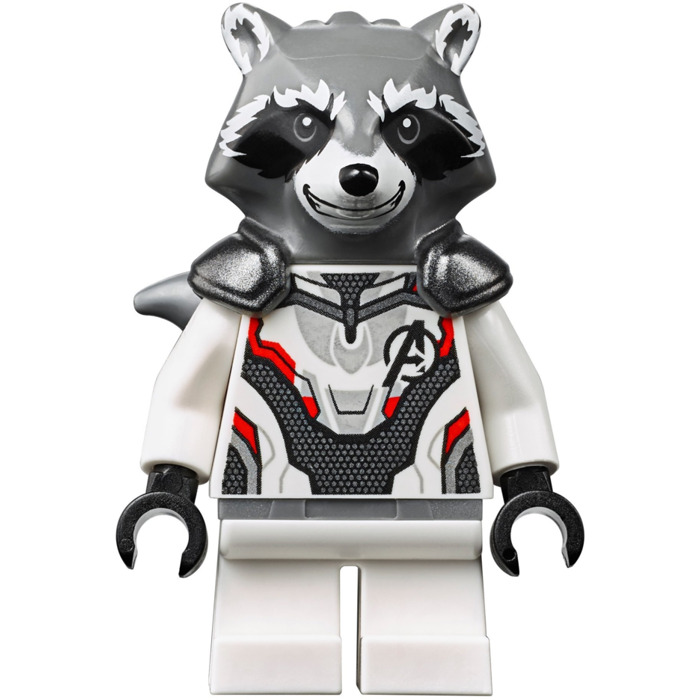 LEGO Rocket Raccoon with Gray Fur and White Jumpsuit Minifigure | Brick ...