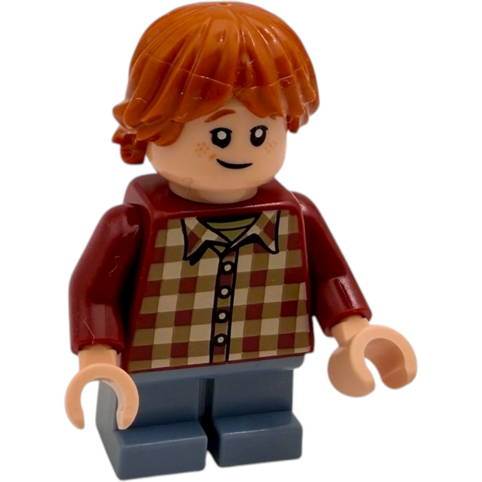LEGO Ron Weasley with Plaid Shirt and Sand Blue Legs Minifigure | Brick Owl
