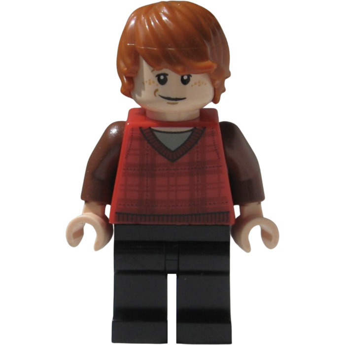 LEGO Ron Weasley with Red Tartan Jumper and Black Legs Minifigure ...