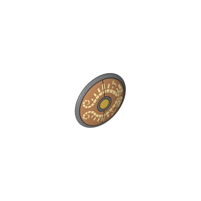 LEGO Round Shield with Curved Face with Twin Serpents (75902 / 109493 ...