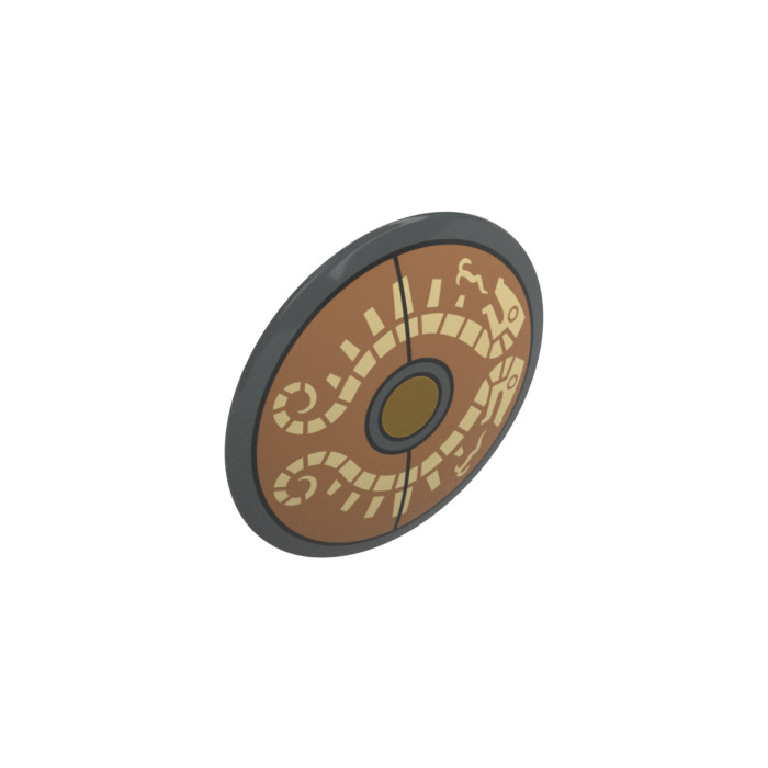 LEGO Round Shield with Curved Face with Twin Serpents (75902 / 109493 ...