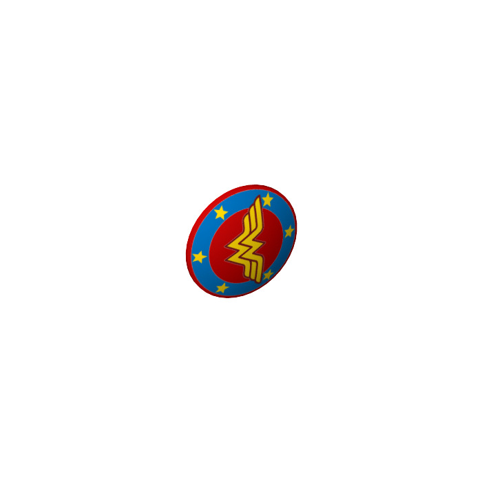 LEGO Round Shield with Curved Face with Wonder woman Logo (29678 / ...