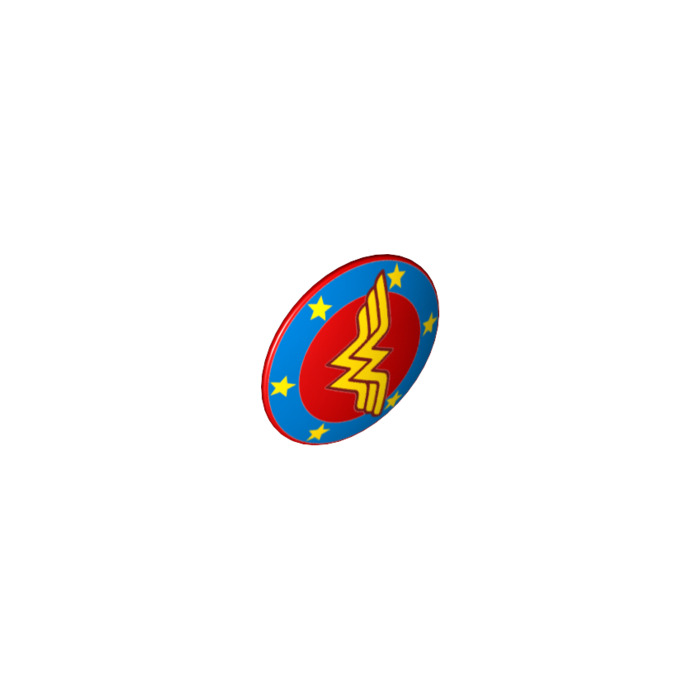 LEGO Round Shield with Curved Face with Wonder woman Logo (29678 / ...