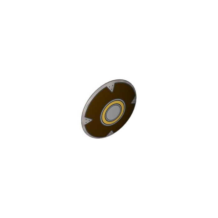 LEGO Round Shield with Curved Face with Yellow Circle (75902 / 101769 ...