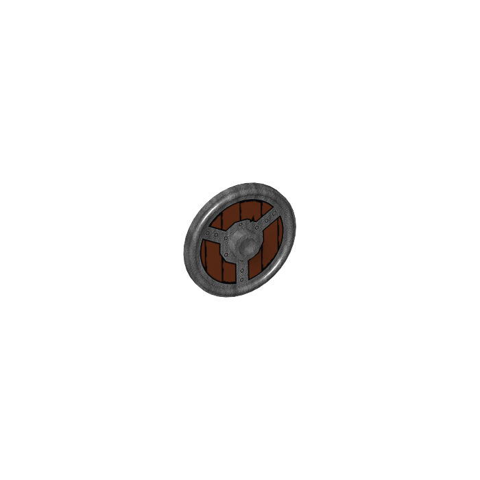 LEGO Round Shield with Stud with Rivets and Wood Planking (17835 / ...